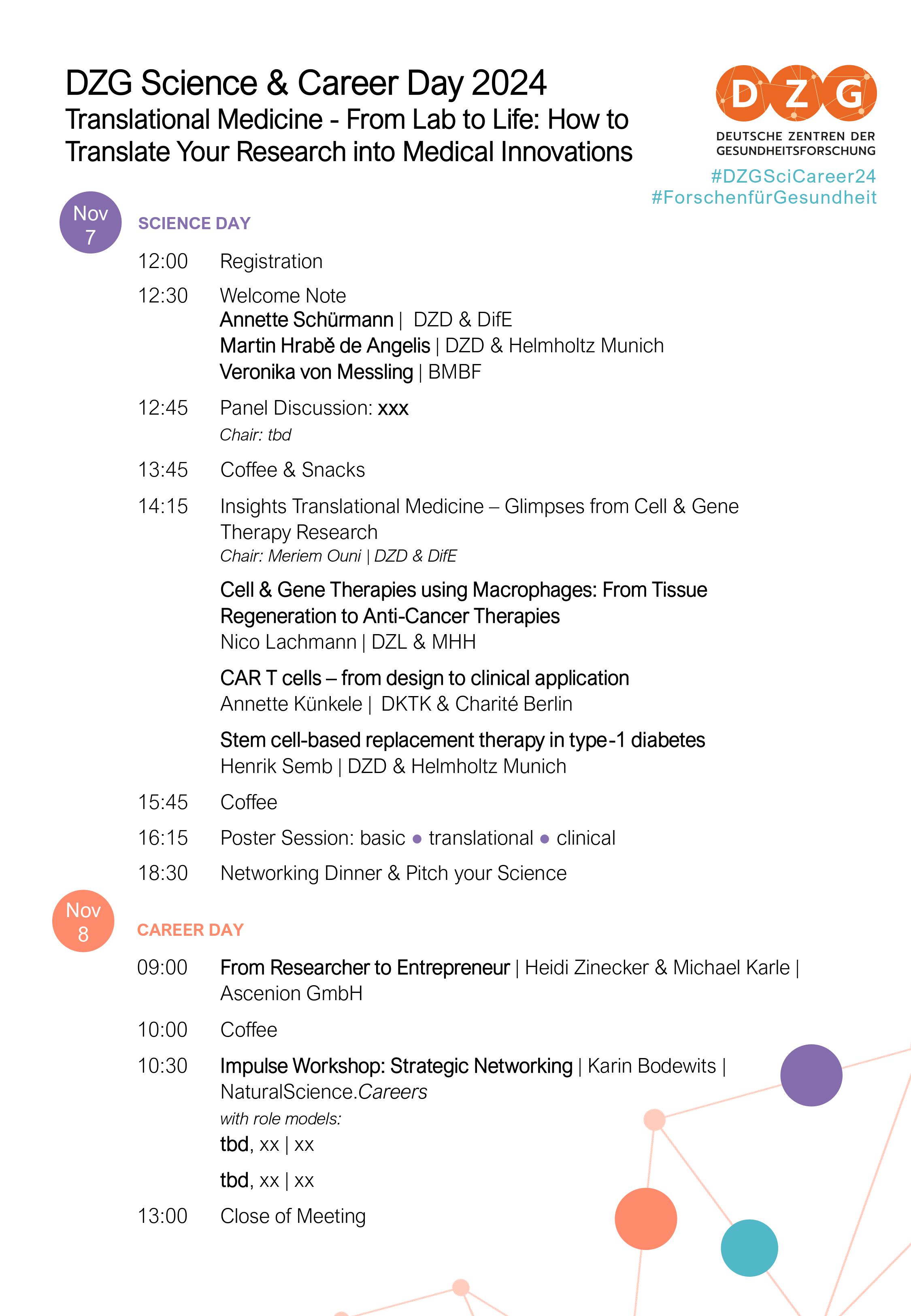 DZG Science & Career Day 2024: Translational Medicine - From Lab to ...