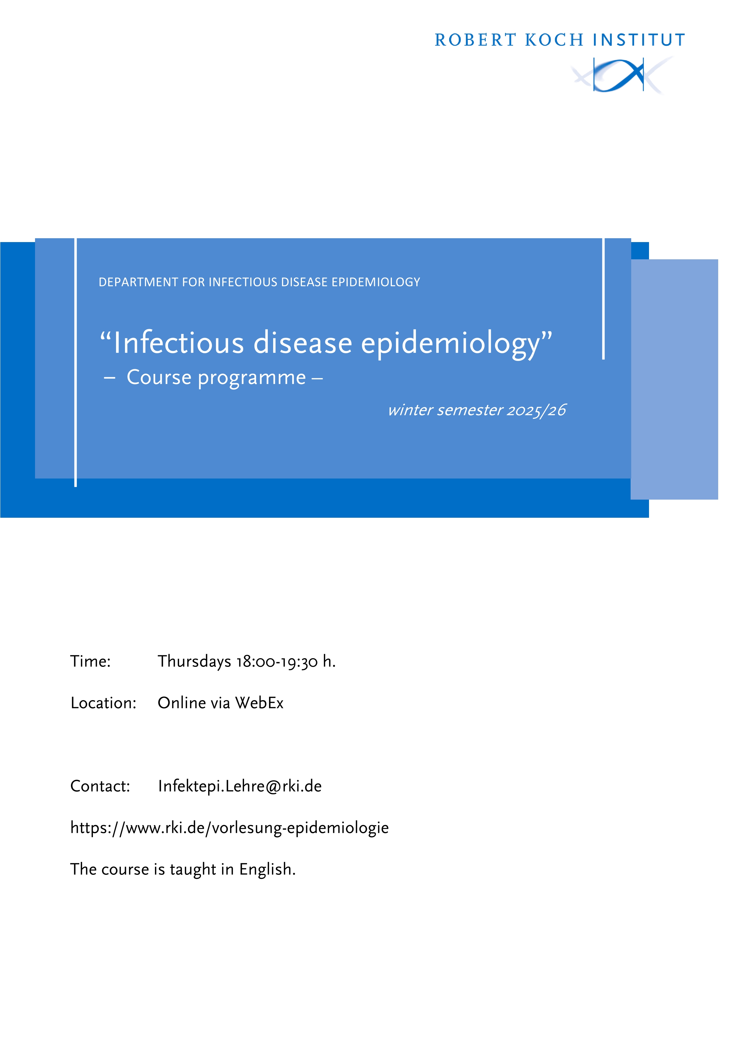 Seminar series "Infectious Disease Epidemiology" | German Center for ...